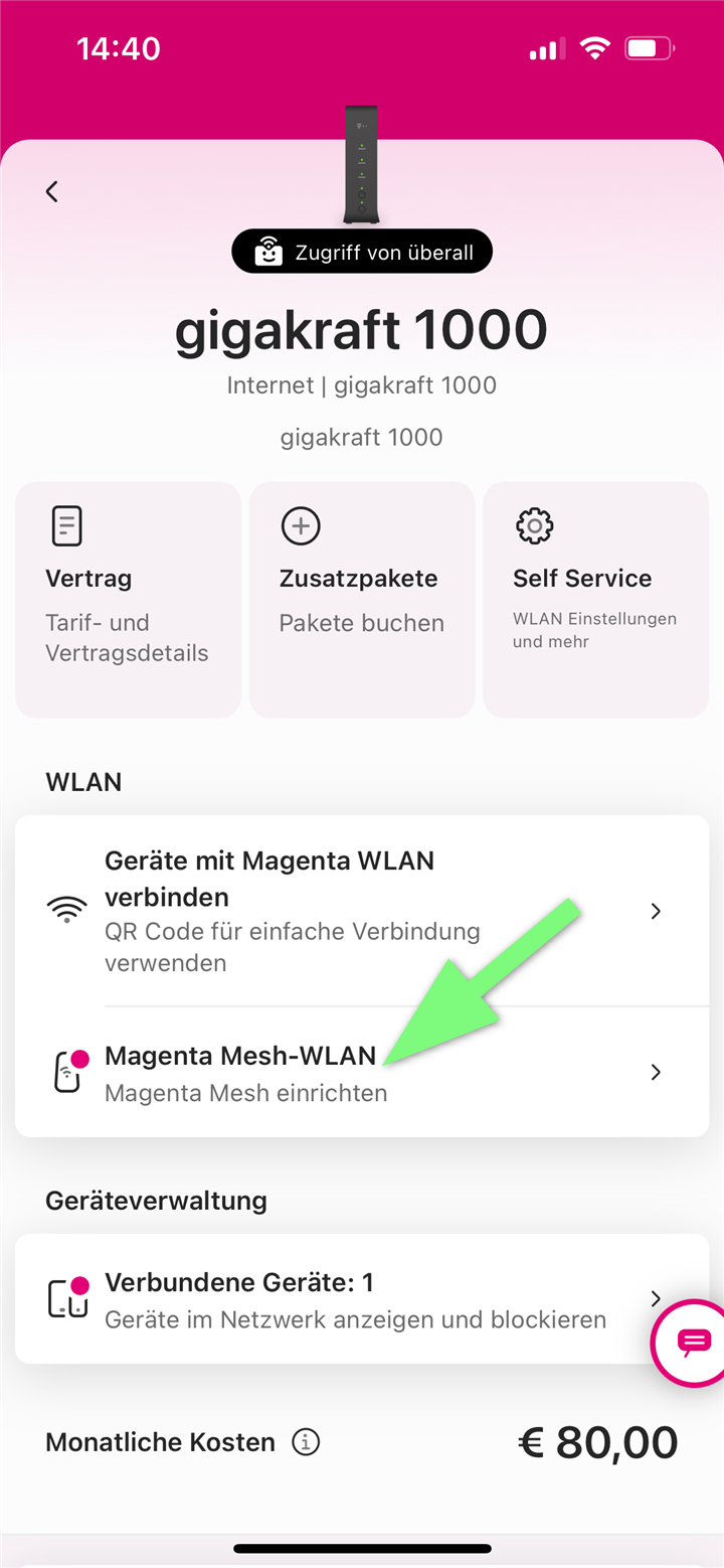 Mesh WLAN für Internet im ganzen Haus | Magenta