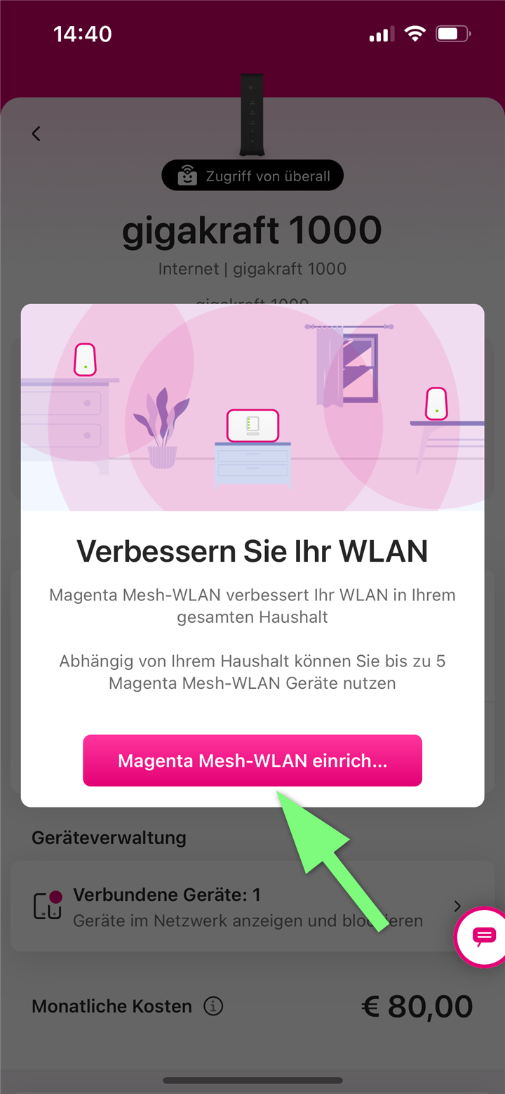 Mesh WLAN für Internet im ganzen Haus | Magenta